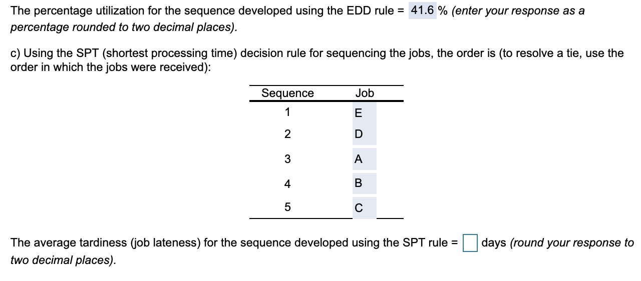 Solved a) Using the FCFS (first come first served ) decision | Chegg.com