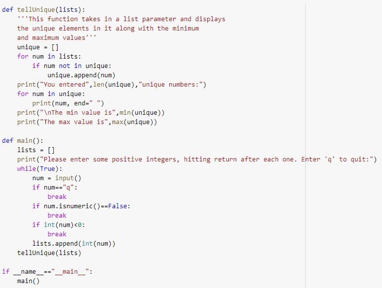 Solved Write a program that inputs a list of integers from | Chegg.com