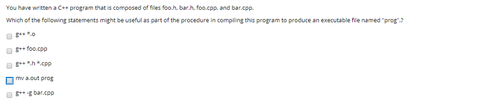 Solved You have written a C++ program that is composed of | Chegg.com