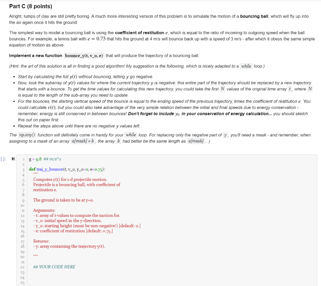 5.2 - Ballistics, masks, and bouncing balls (20 | Chegg.com