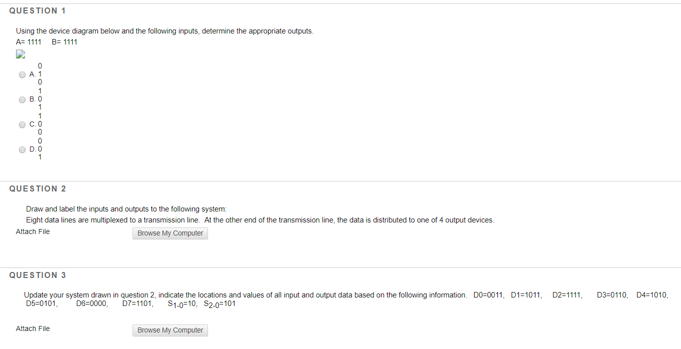Solved QUESTION 1 Using the device diagram below and the | Chegg.com