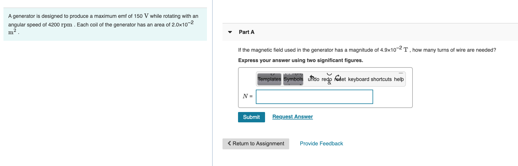 Solved A generator is designed to produce a maximum emf of | Chegg.com