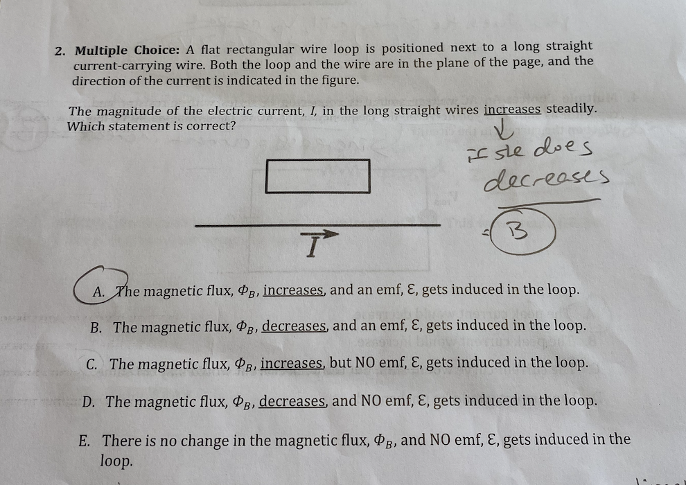 Solved 2. Multiple Choice: A flat rectangular wire loop is | Chegg.com