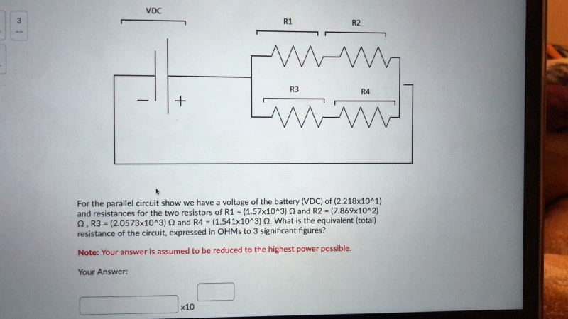 Solved VDC For the parallel circuit show we have a voltage | Chegg.com