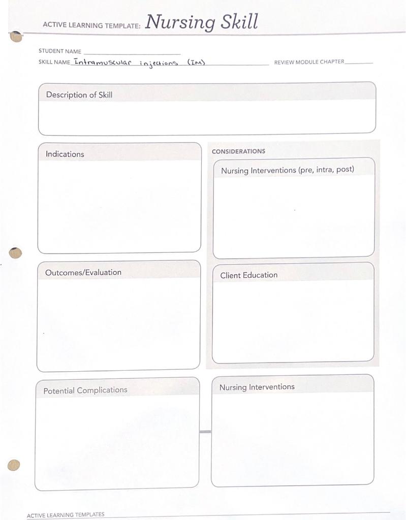 Solved ACTIVE LEARNING TEMPLATE: Nursing Skill STUDENT NAME | Chegg.com