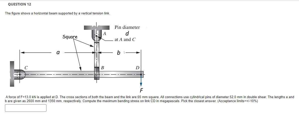 Solved QUESTION 12 The figure shows a horizontal beam | Chegg.com Solved QUESTION 12 The figure shows a horizontal beam | Chegg.com