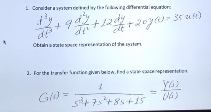 Solved Consider a system defined by the following | Chegg.com