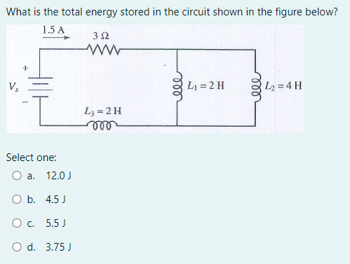 Solved What is the total energy stored in the circuit shown | Chegg.com