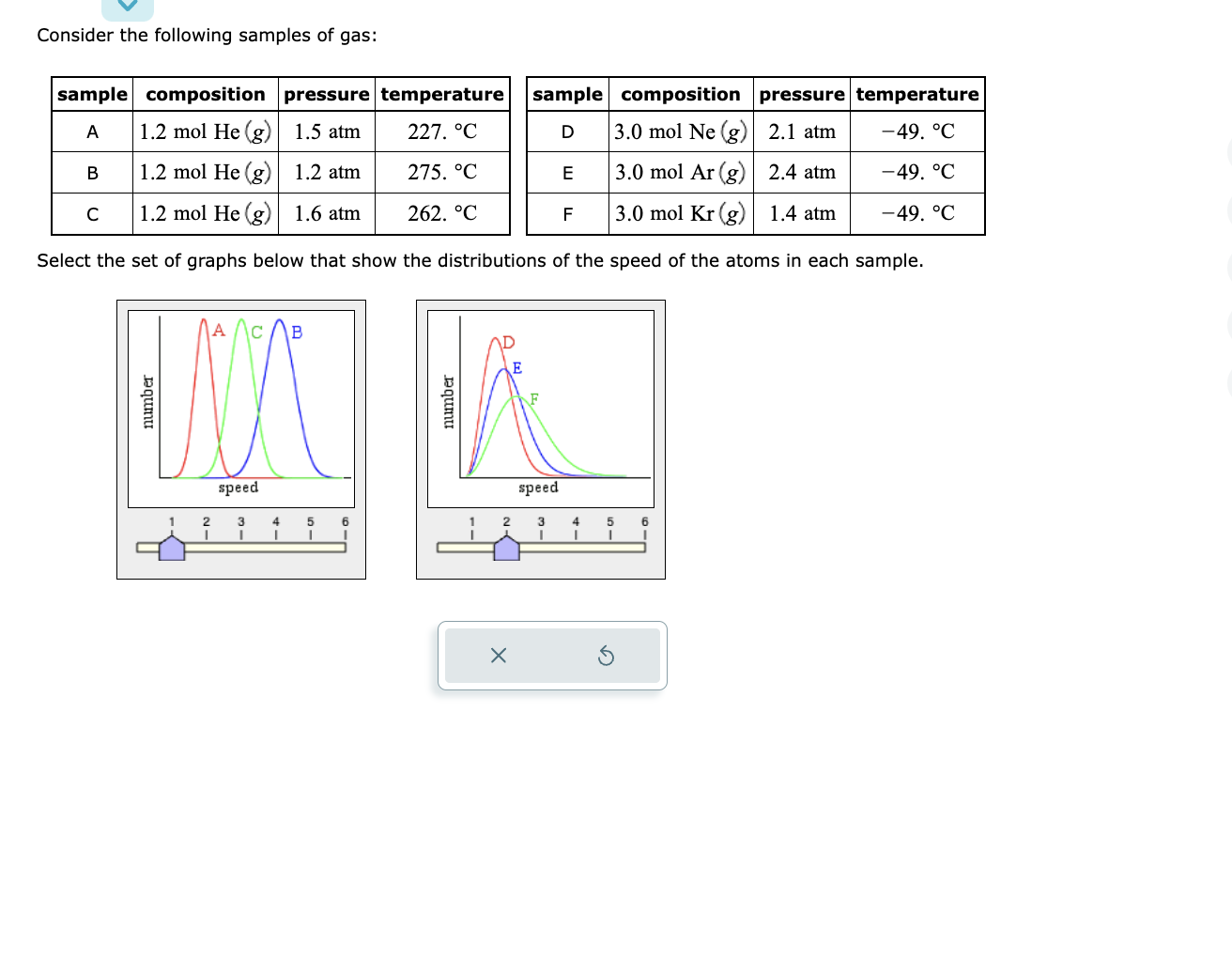 Solved Consider the following samples of gas: Select the set | Chegg.com