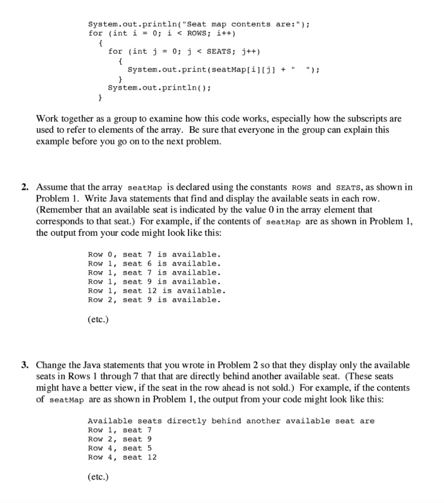 1. In a previous exercise, we used an array to | Chegg.com