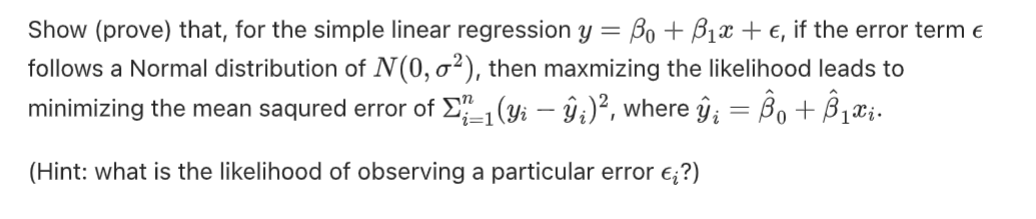 Solved Show (prove) that, for the simple linear regression | Chegg.com