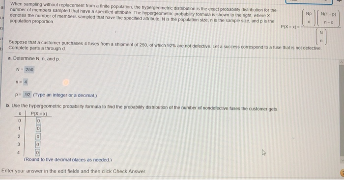 Solved When sampling without replacement from a finite | Chegg.com