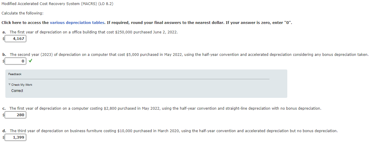 Solved Modified Accelerated Cost Recovery System (MACRS) (LO | Chegg.com