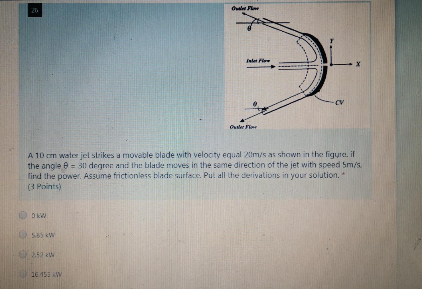 Solved 26 Outlet Flow भ Inlet Flow х CV Outlet Flow A 10 cm | Chegg.com