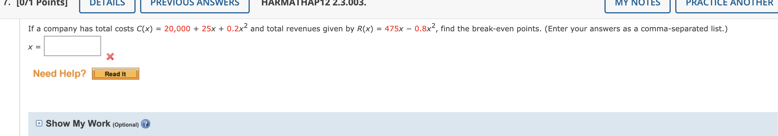 Solved x= | Chegg.com