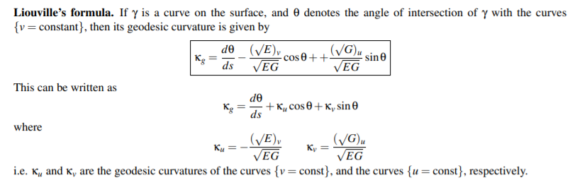 Solved Liouville's formula. If y is a curve on the surface, | Chegg.com