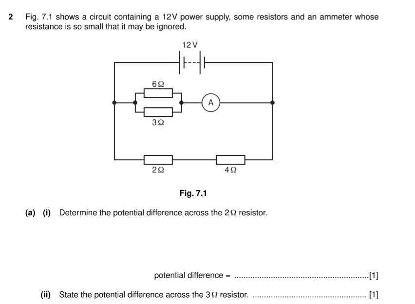 Solved N Fig 7 1 Shows A Circuit Containing A 12v Power