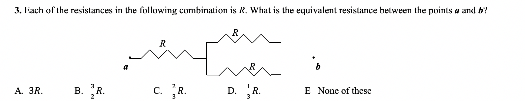 Solved 3. Each of the resistances in the following | Chegg.com