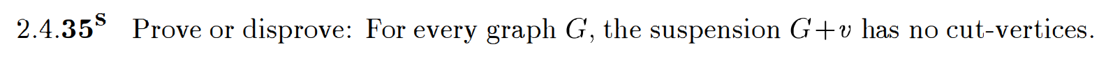 Solved 2.4.35 5S Prove or disprove: For every graph G, the | Chegg.com