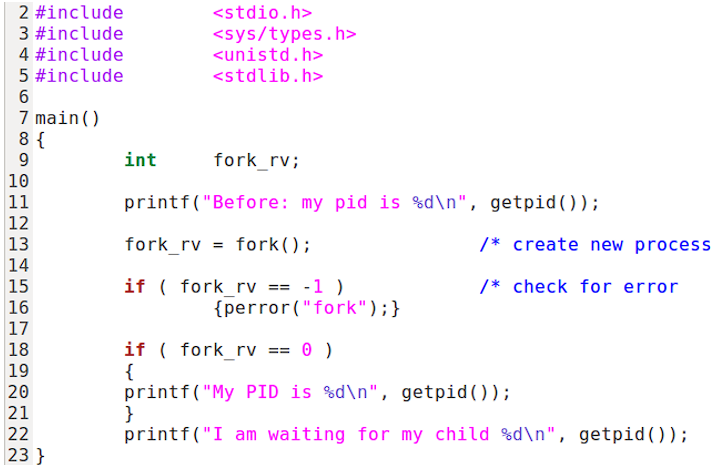 Solved Identify child process and parent process code and | Chegg.com