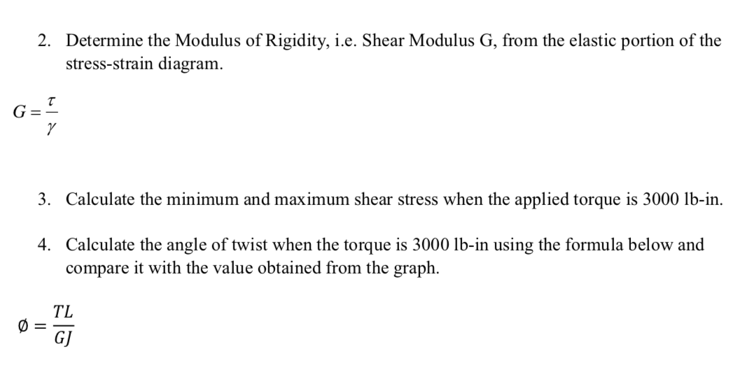 We conducted a Torsion-Angle of Twist experiment on a | Chegg.com