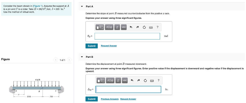 Solved Consider the beam shown in (Figure 1). Assume the | Chegg.com