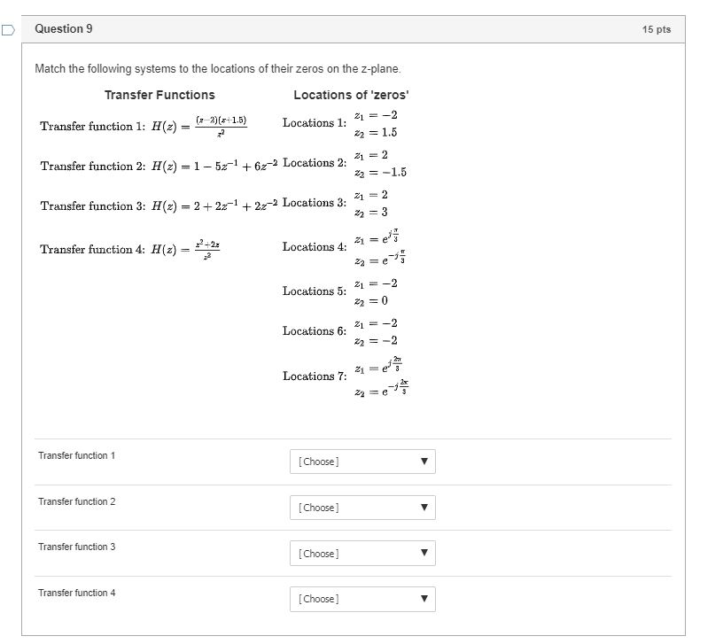 Solved D Question 7 10 Pts An Fir Filter Has The Transfer 