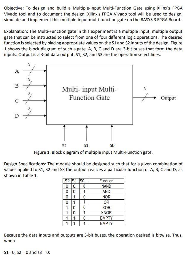 Objective: To design and build a Multiple-Input | Chegg.com