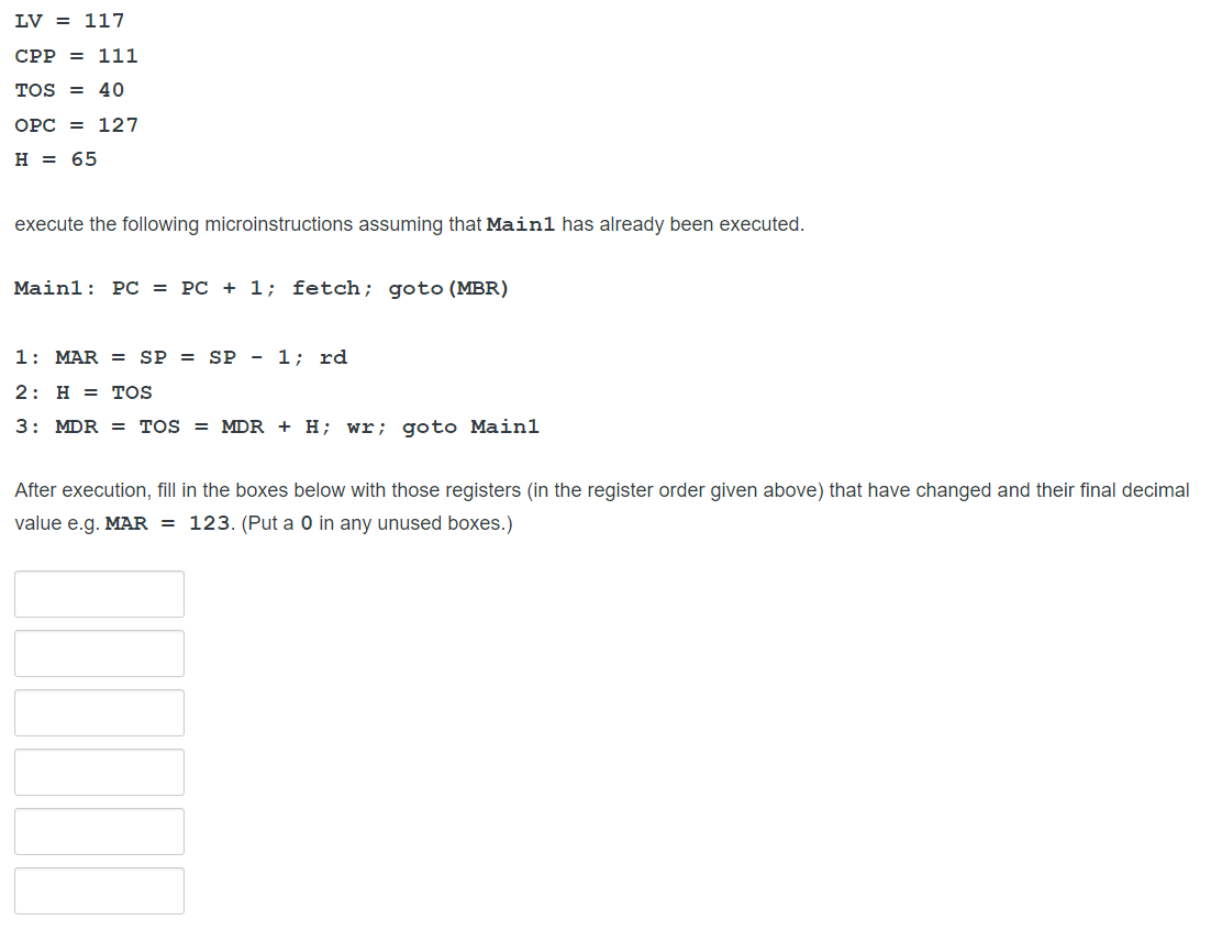 Given the following memory and register values for | Chegg.com