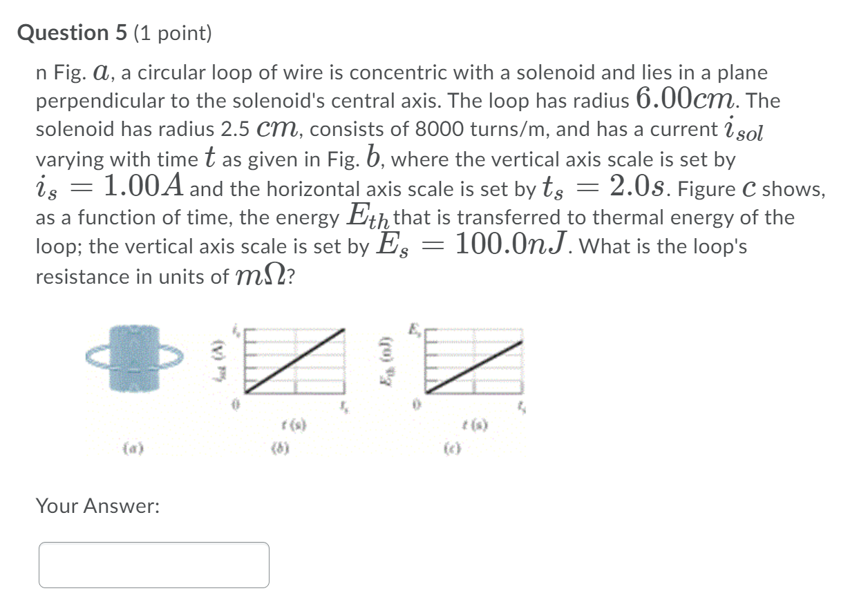 Solved Question 5 (1 point) n Fig. A, a circular loop of | Chegg.com