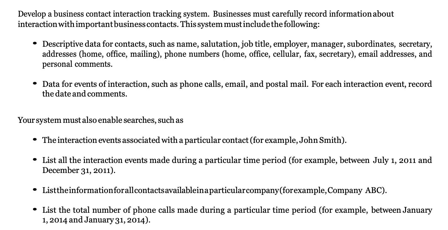 Solved Develop a conceptual data model reflecting the | Chegg.com