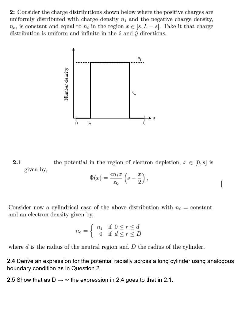 Solved 2: Consider the charge distributions shown below | Chegg.com