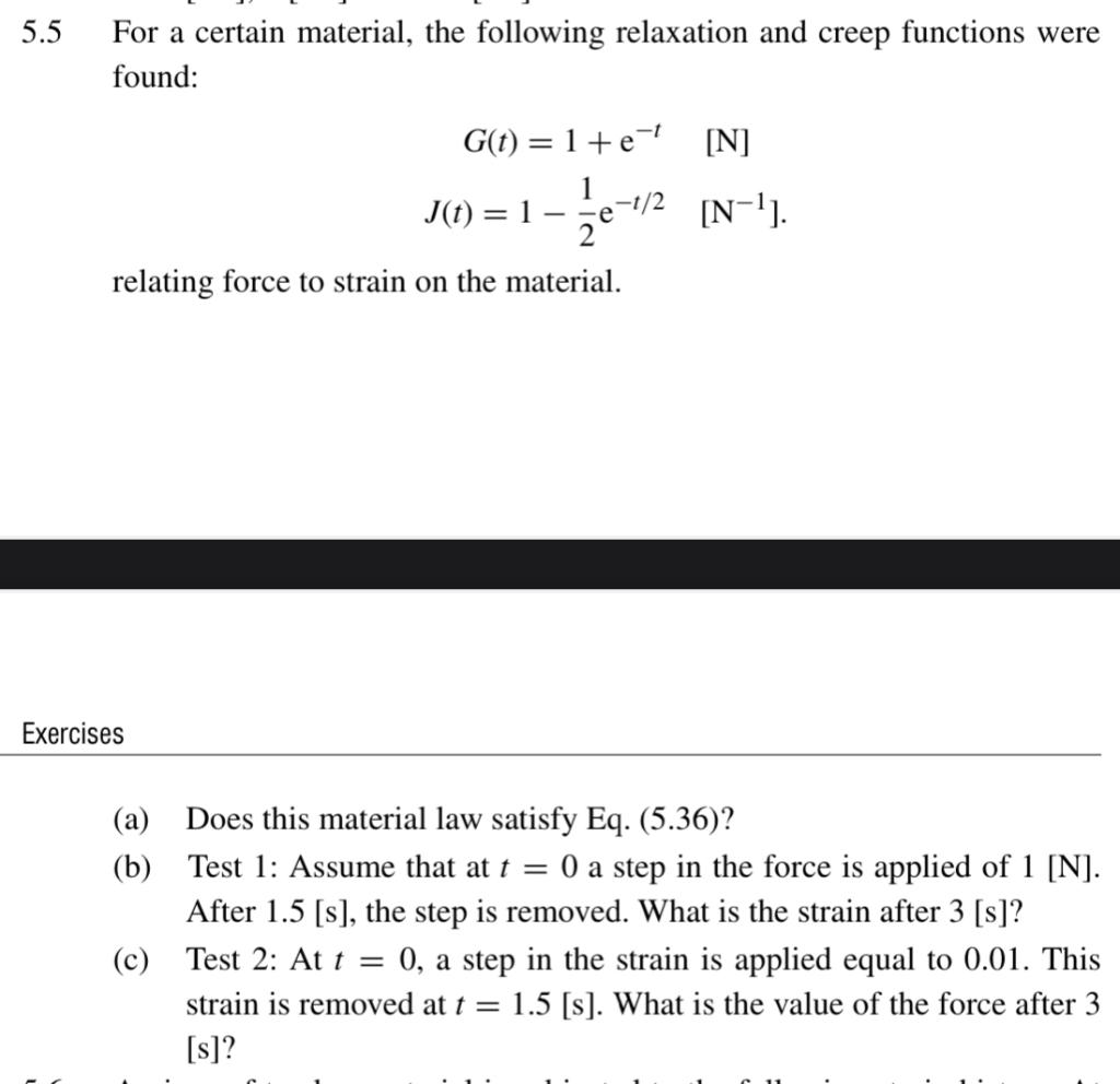 .5 For a certain material, the following relaxation | Chegg.com
