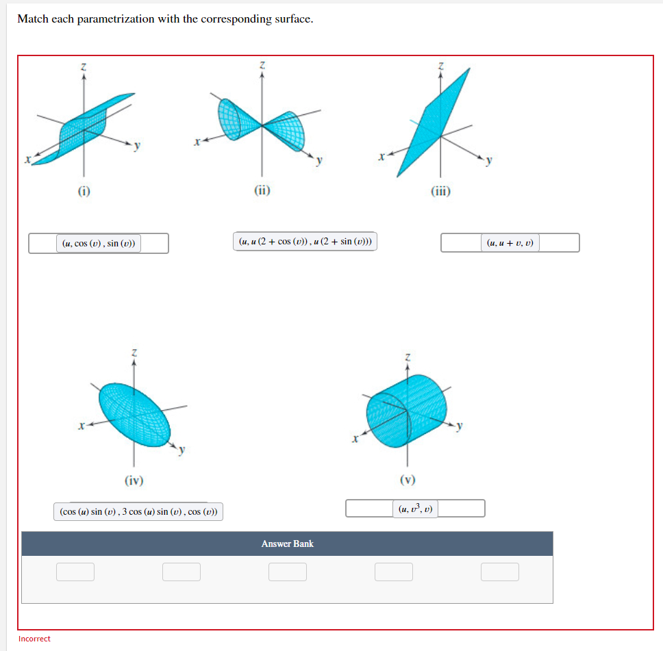 Solved Match each parametrization with the corresponding | Chegg.com