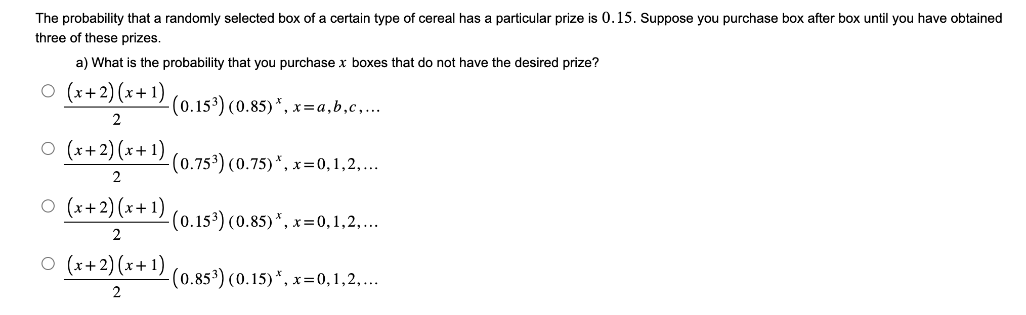 Solved The probability that a randomly selected box of a | Chegg.com