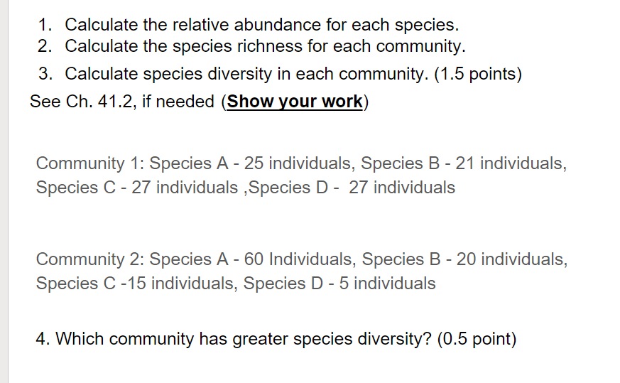 Solved Determine the population density and populations size | Chegg.com