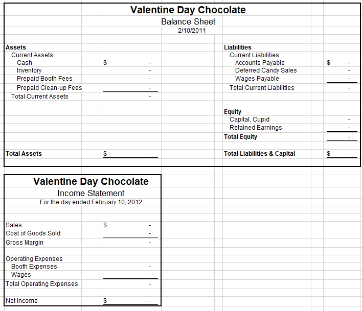 Solved BA211 – Financial Accounting Project: Valentine's Day | Chegg.com