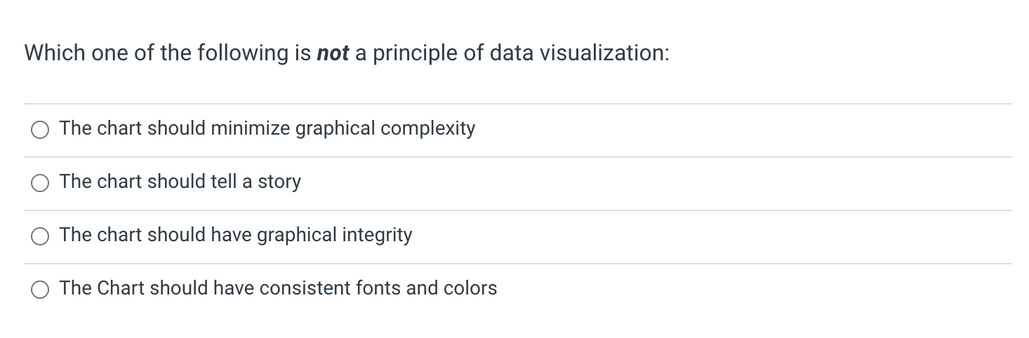 Solved Which one of the following is not a principle of data | Chegg.com
