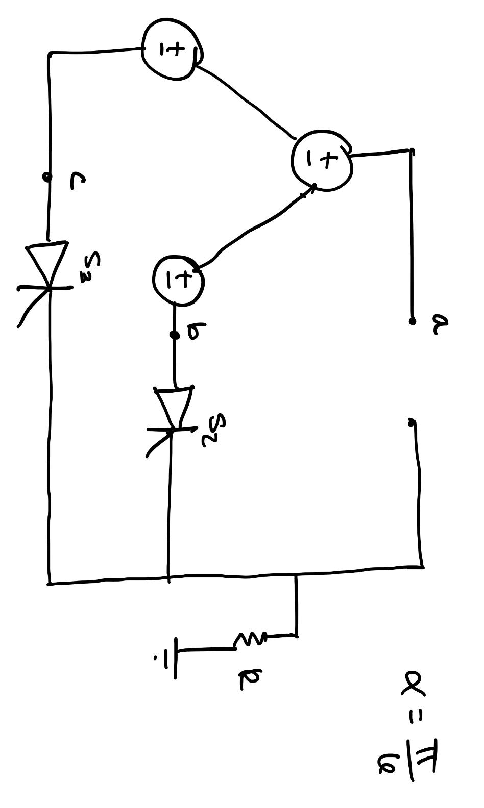 Solved For the following circuit: a) Draw the voltage | Chegg.com
