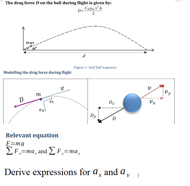 Solved Show me the steps to solve The drag force D ﻿on the | Chegg.com