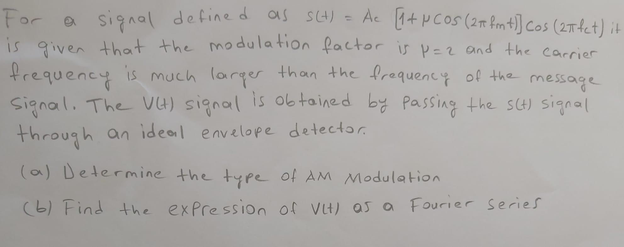 Solved For a signal defined as | Chegg.com