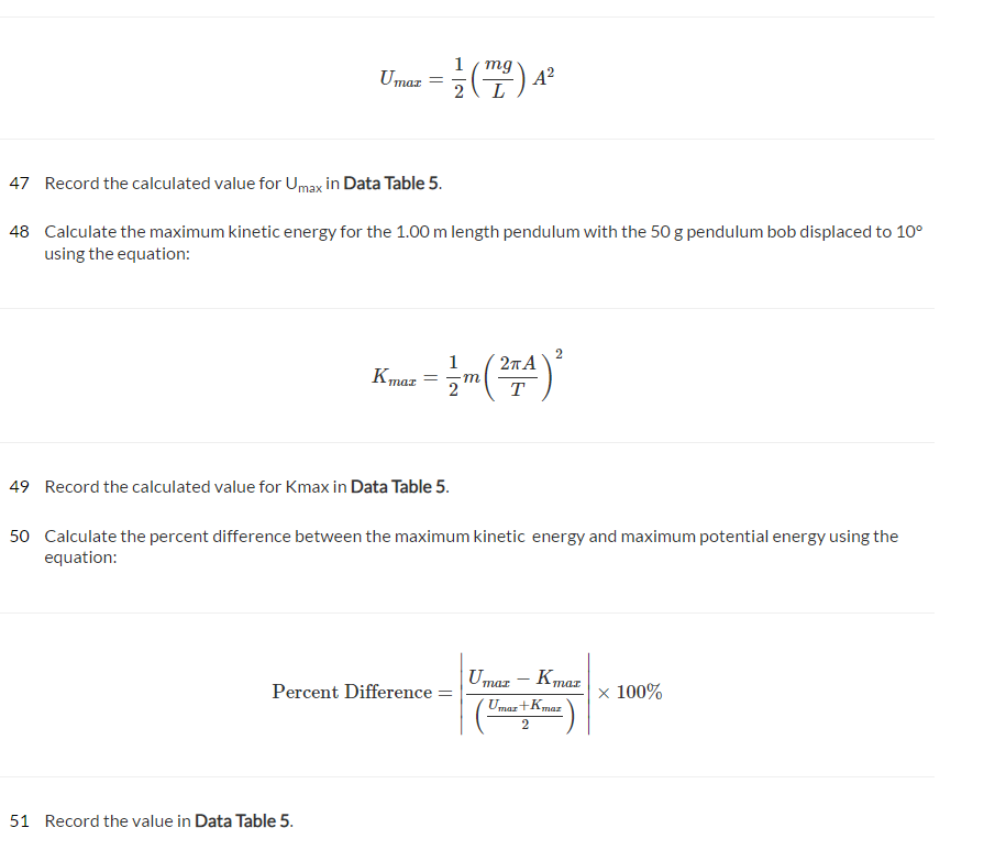 Solved Δg=g[(T2ΔT)+(LΔL)] 37 Record the calculated values | Chegg.com