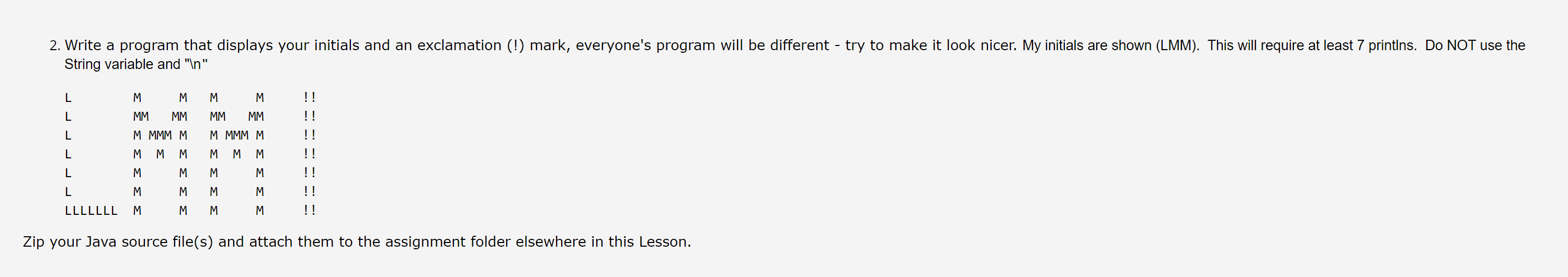 Solved String variable and \"In\" Zip your Java source | Chegg.com