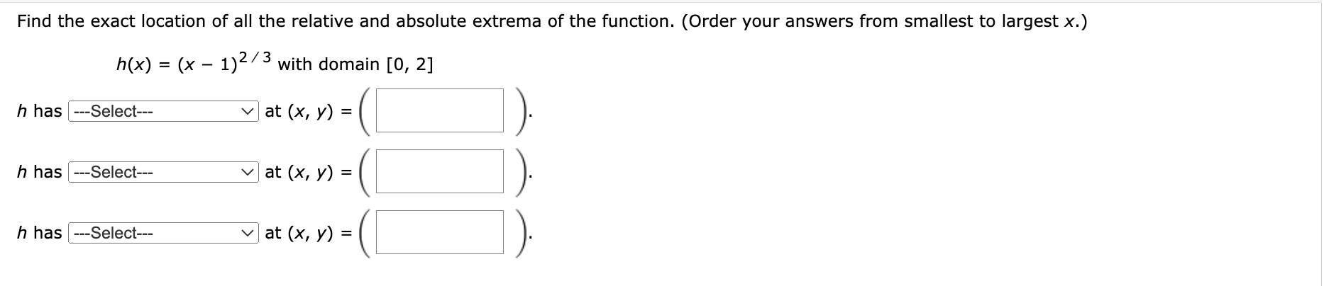 Solved Find the exact location of all the relative and | Chegg.com