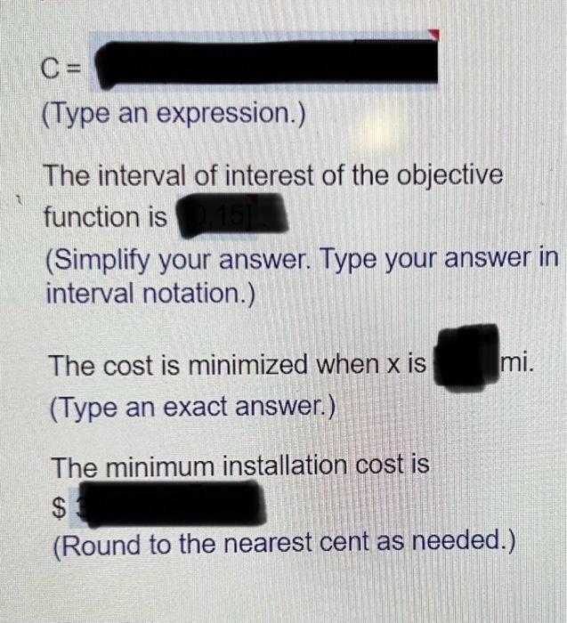 Solved C= (Type an expression.) The interval of interest of | Chegg.com