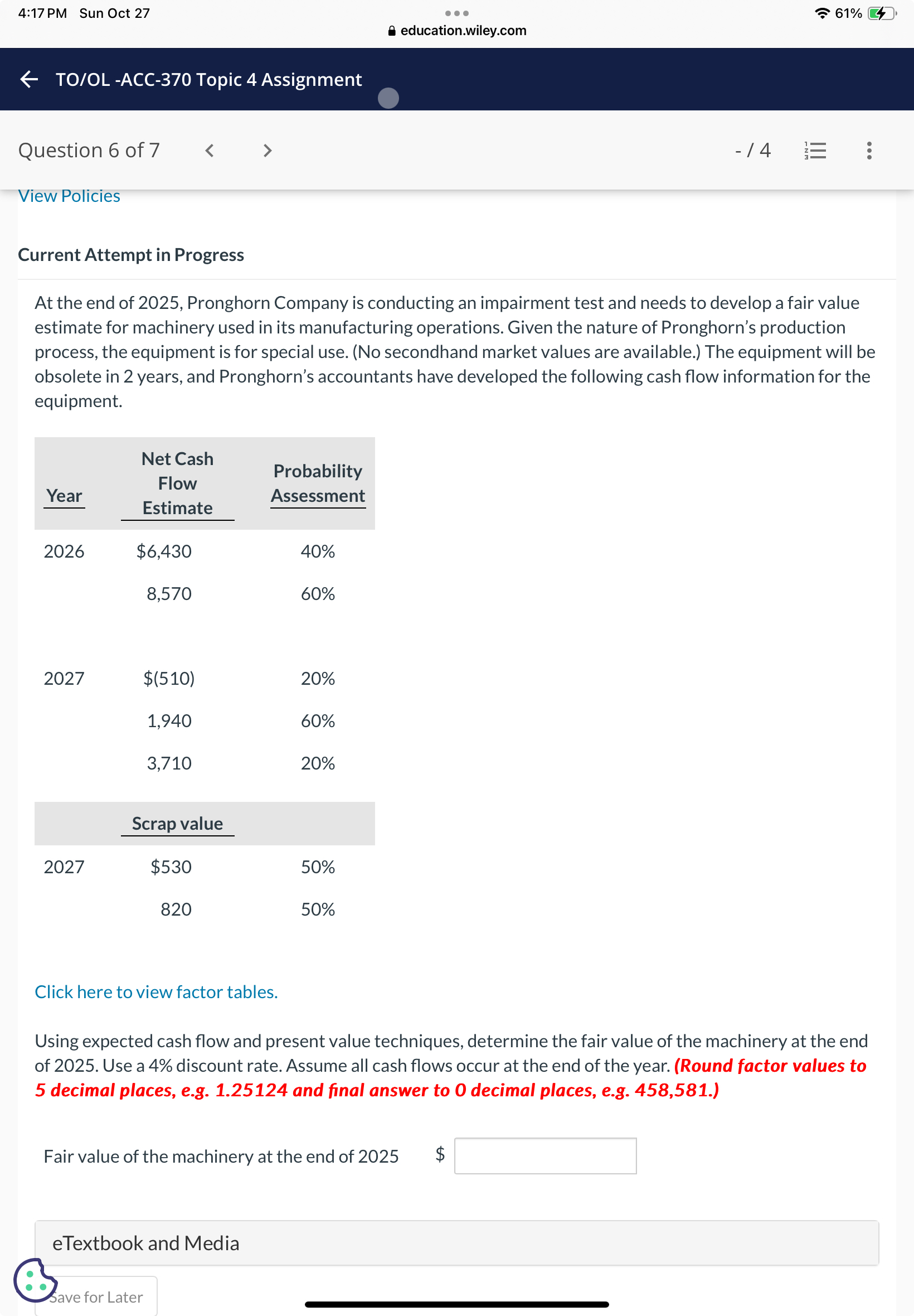 Solved Current Attempt in ProgressAt the end of 2025, | Chegg.com