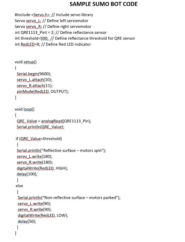 Solved (5) Please identify the following within the sumo bot | Chegg.com