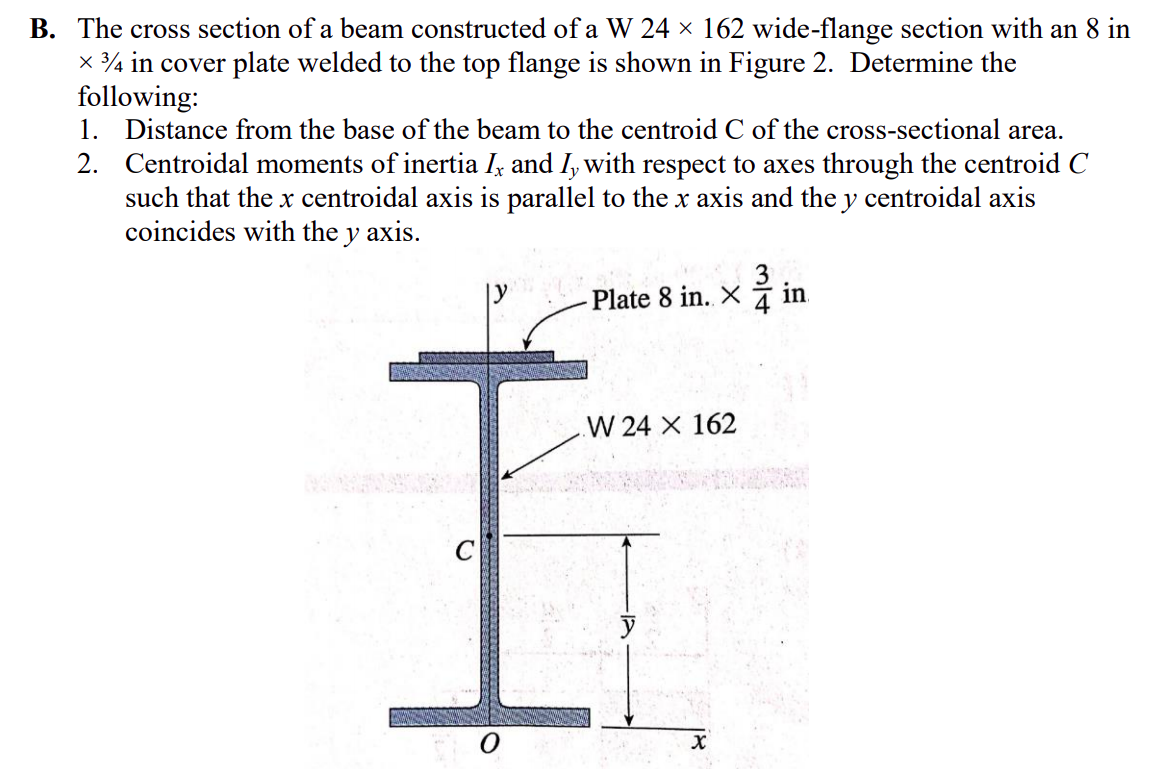 Solved Centroidal moments of inertia Ix and Iy with respect | Chegg.com