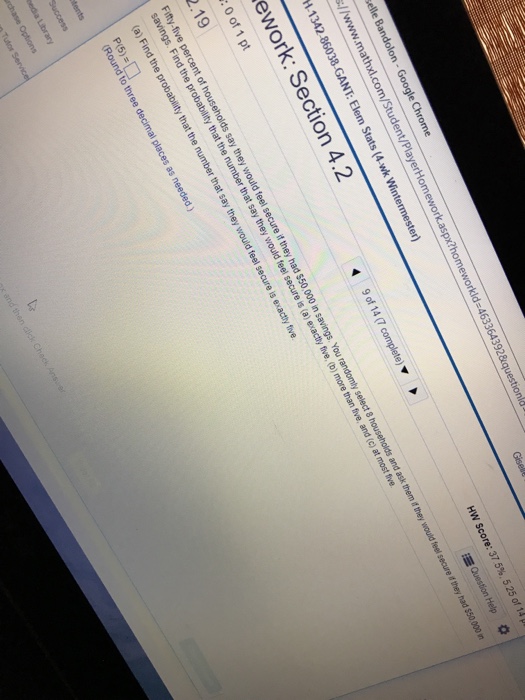 Solved Ework Section 4 2 0 Of 1 Pt 2 19