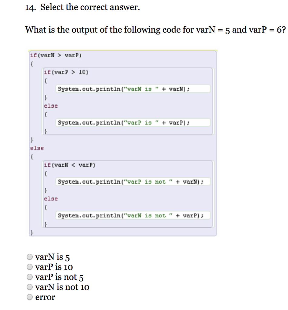 Solved 14. Select the correct answer. What is the output of | Chegg.com